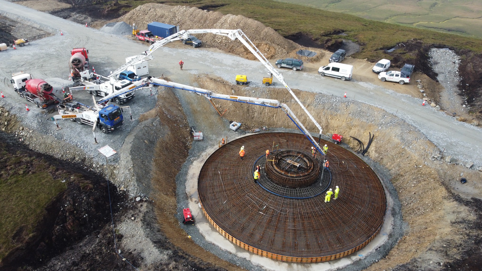Concrete poured for first of 103 wind turbine bases | Viking Energy ...